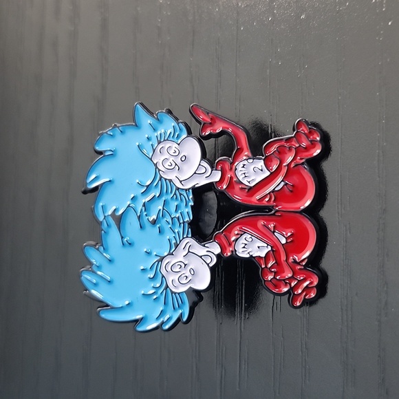 Dr. Seuss | Jewelry | Dr Seuss Thing And Thing 2 Enamel Pin | Poshmark